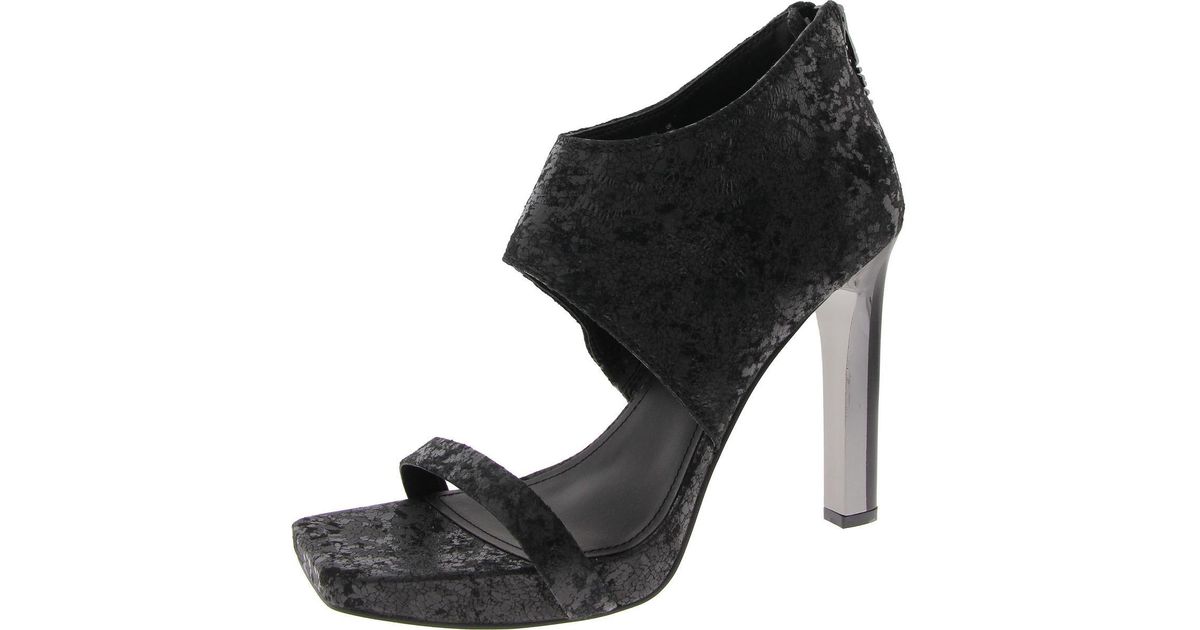 DKNY Dava High Suede Platform Heels in Black | Lyst