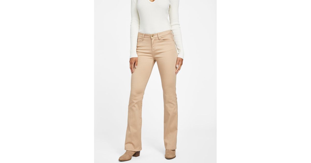 Guess Factory Lyllah Mid Rise Bootcut Jeans In Natural Lyst