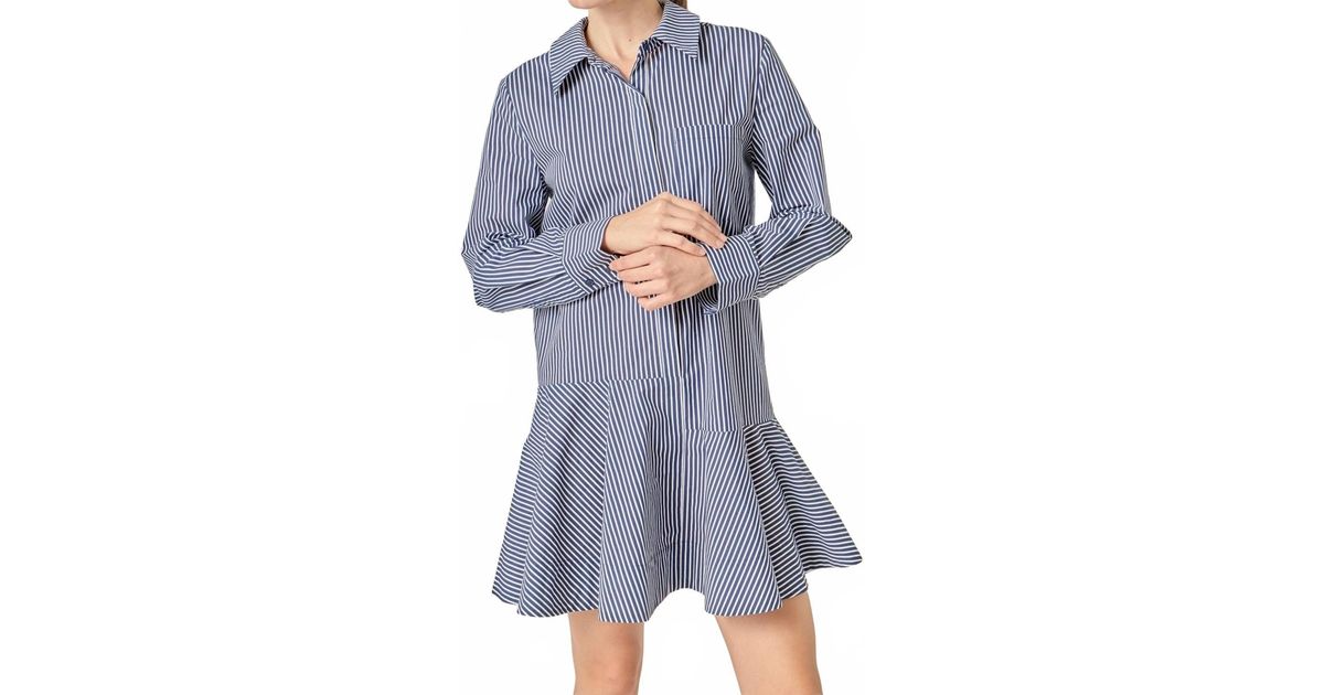 English Factory Kennedy Striped Dress in Blue | Lyst