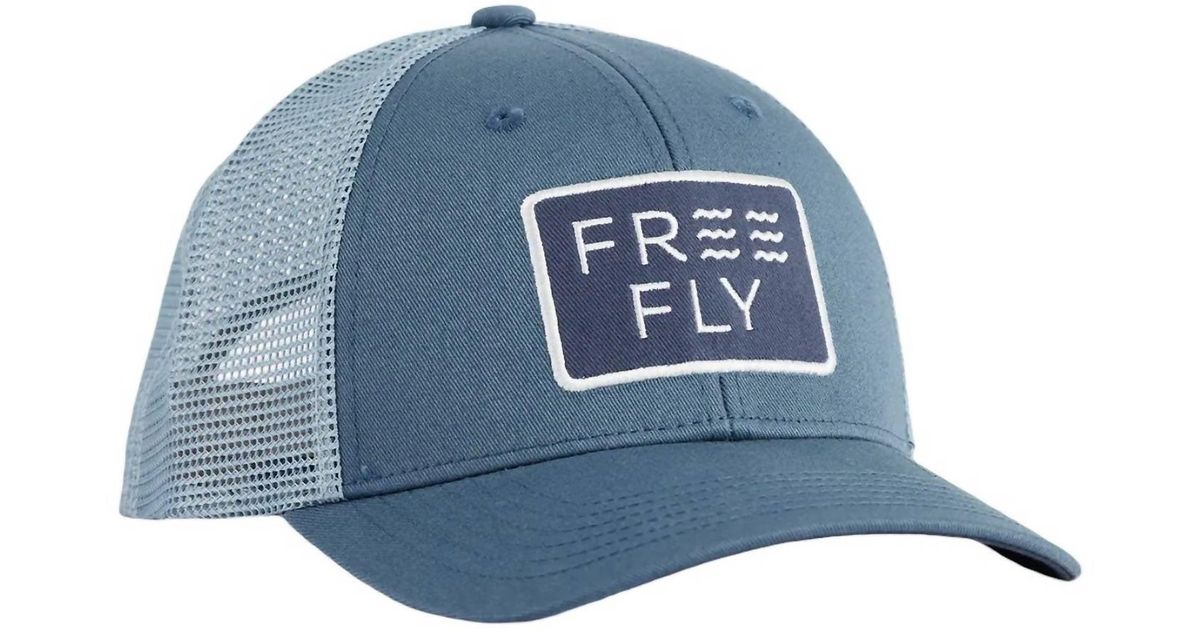 Free Fly Wave Trucker Hat in Blue for Men | Lyst
