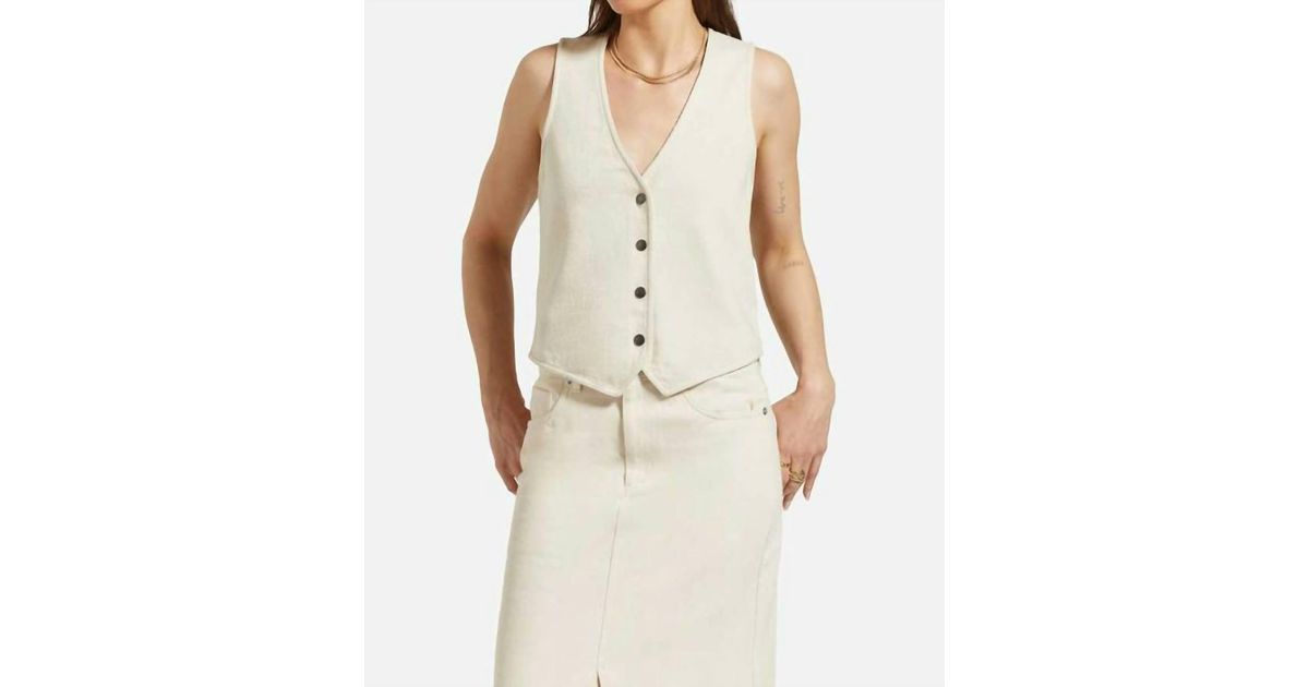 Brixton Ryder Vest in Natural | Lyst