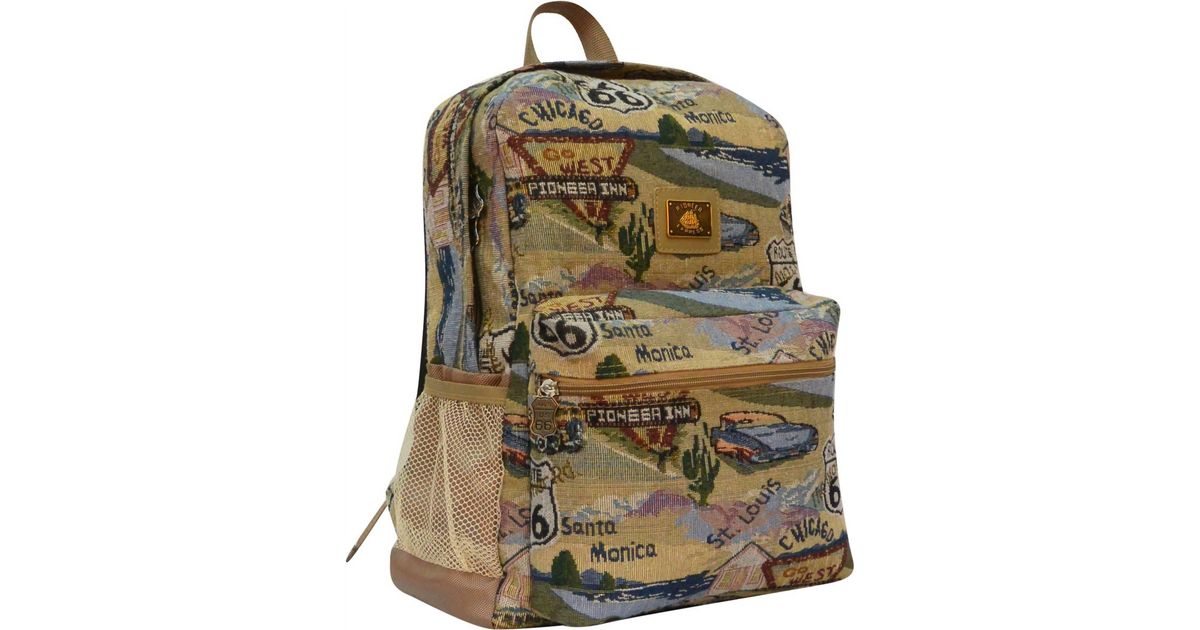 Route 66 Tapestry Backpack in Green | Lyst