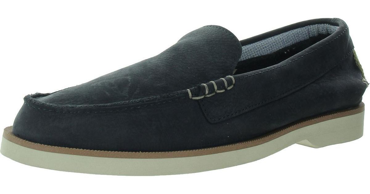 Sperry Top-Sider Faux Leather Round Toe Loafers in Blue for Men | Lyst