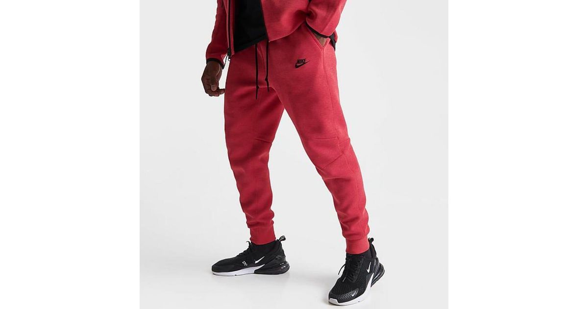 Nike Sportswear Tech Fleece Jogger Pants/ Fb8002-672 in Red for Men | Lyst