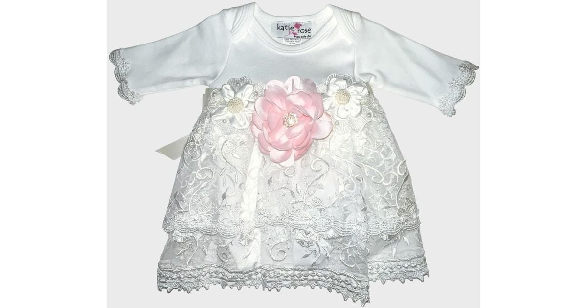 Katie Rose Girl's Mya Dress in White | Lyst