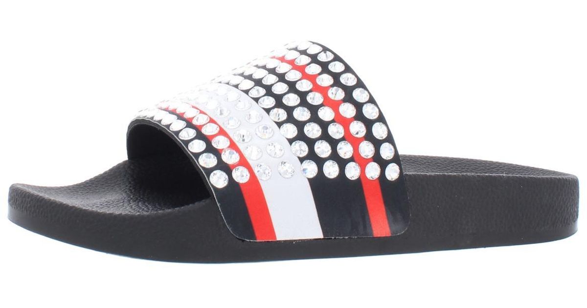 INC Peymin 23 Embellished Slip On Pool Slides in Blue | Lyst