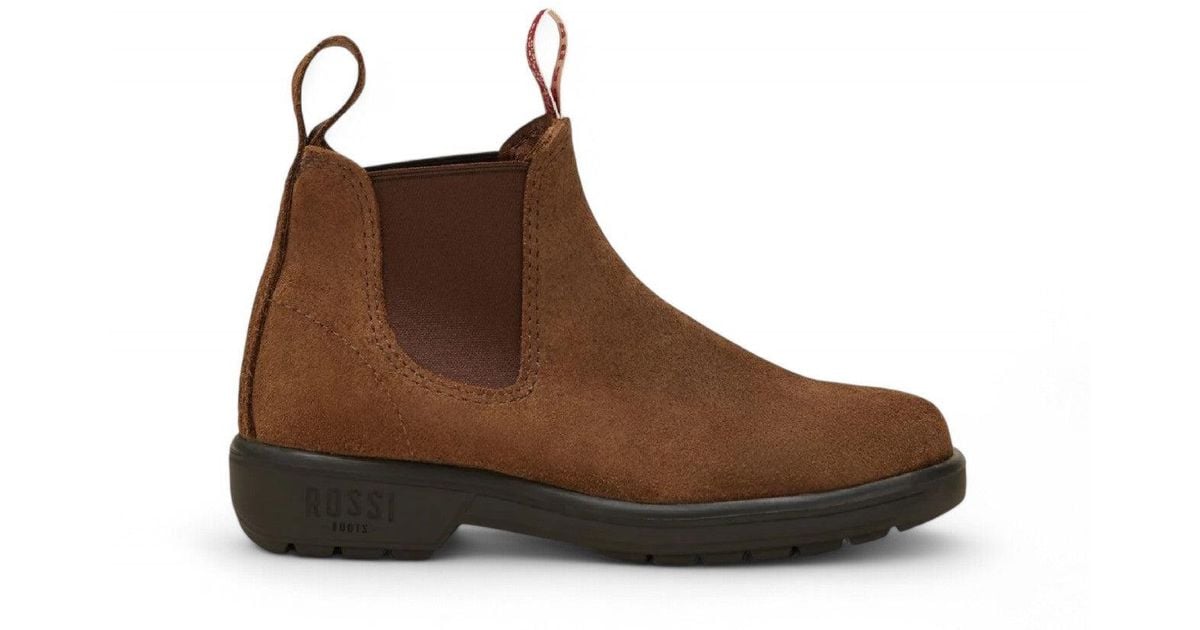 Rossi Boots Rossi 303 Endura Rustic Suede Leather Chelsea Boots in ...