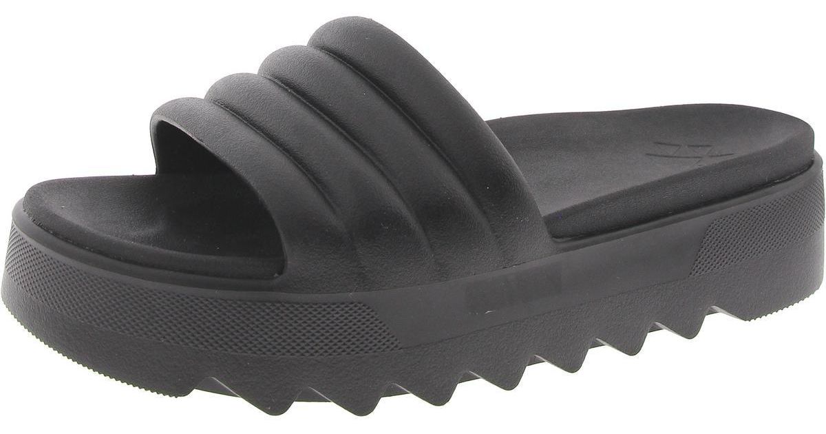 Cougar Shoes Pool Party Two Tone Open Toe Pool Slides in Black | Lyst