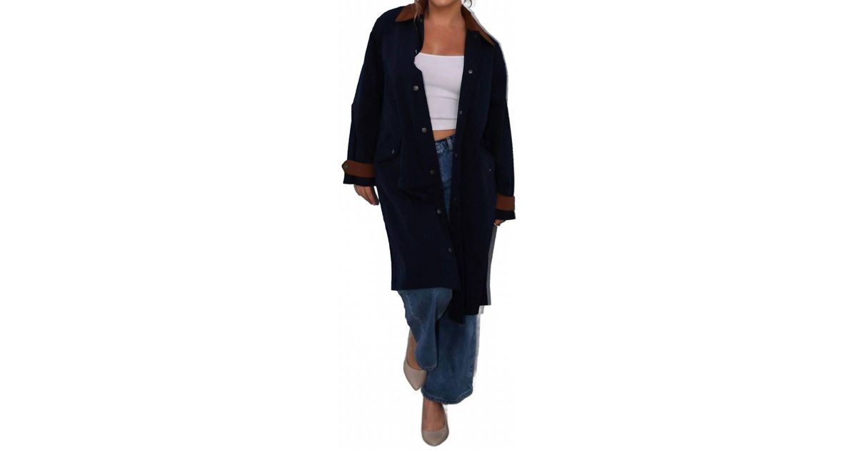 Active Basic Theodella Trench Coat in Blue | Lyst