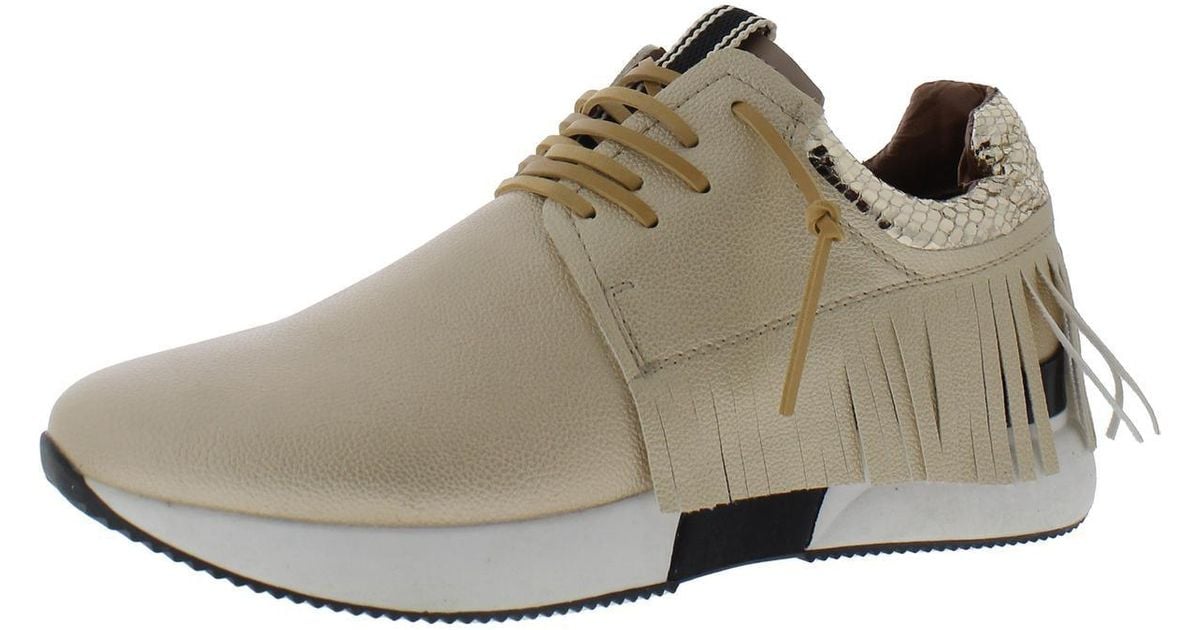 Shu Shop Pepa Faux Leather Casual And Fashion Sneakers in Metallic | Lyst