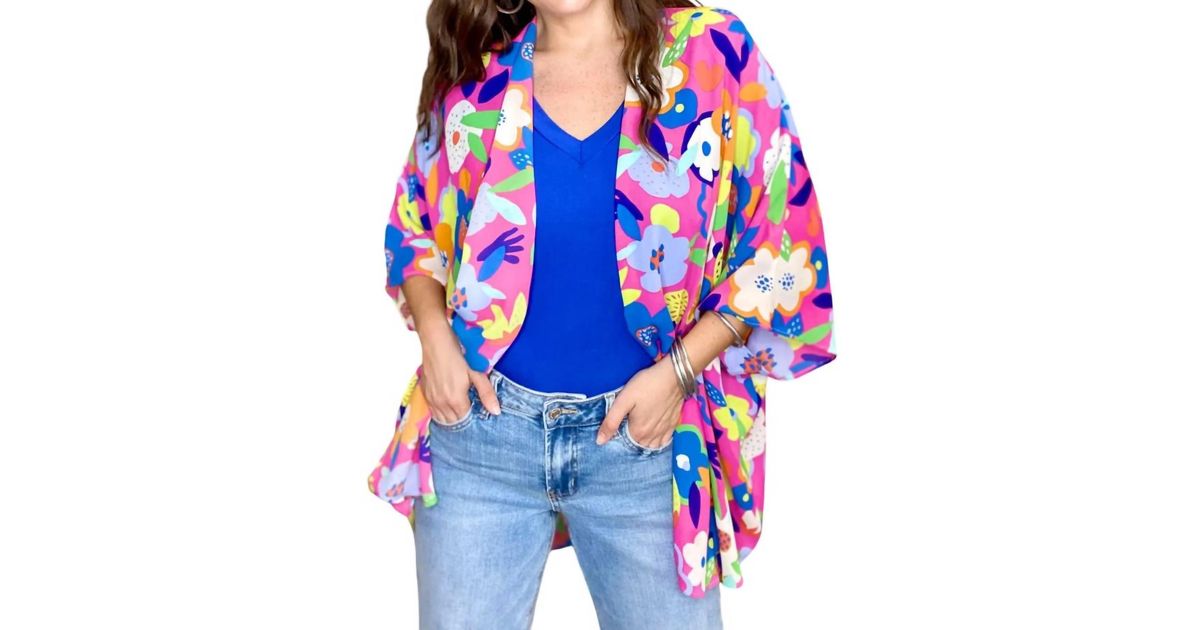 Adrienne Katy Kimono in Blue | Lyst