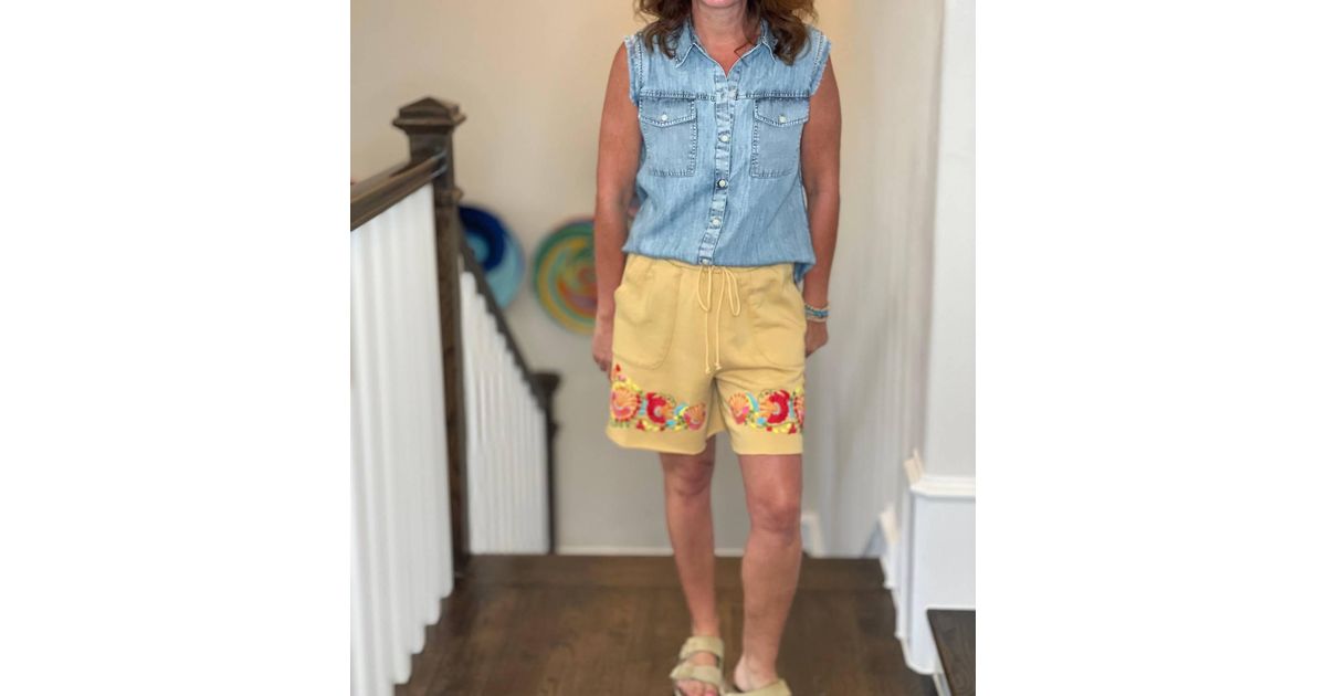 Sister Mary Pablo Shorts in Blue | Lyst