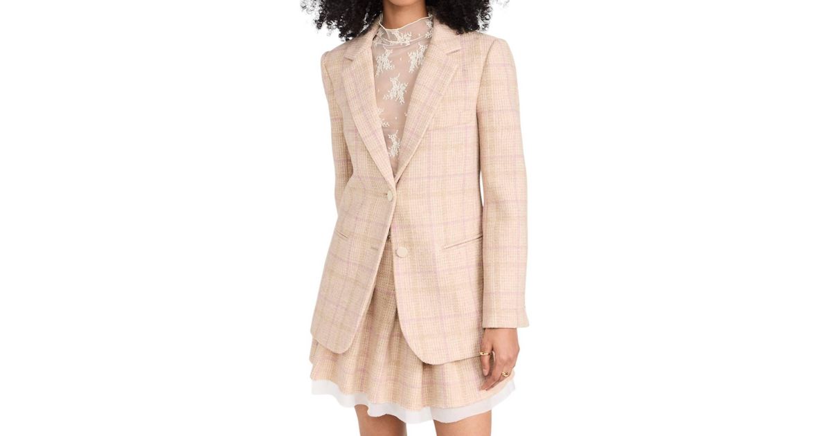 LoveShackFancy Denzel Jacket in Pink | Lyst