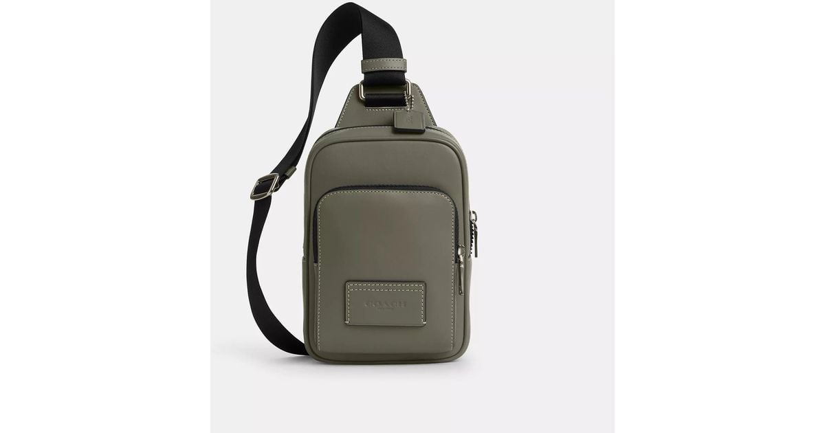 COACH Racer Sling Pack in Black | Lyst