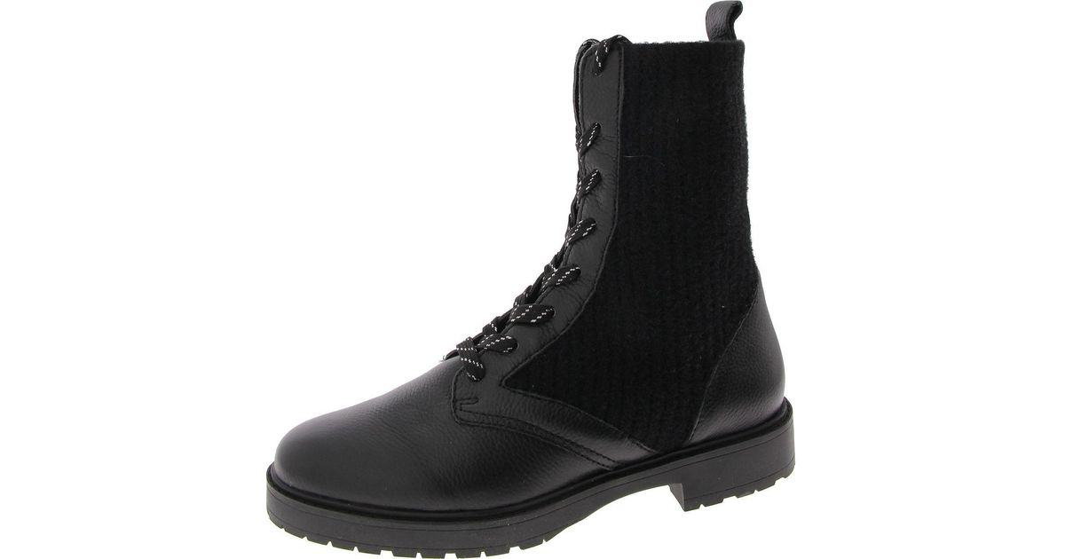 Splendid Scout Pull On Round Toe Combat & Lace-Up Boots in Black | Lyst