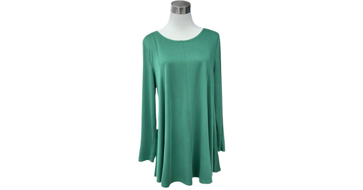 TooFan Ja Swing Tunic Top in Green | Lyst