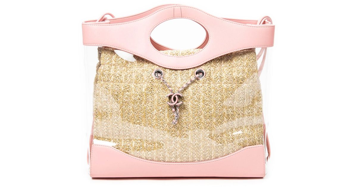 Chanel Large Transparent 31 Shopping Tote in Pink | Lyst
