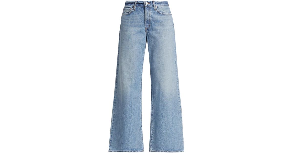 Agolde Carla Low-Rise Baggy Flare Jeans, Signal in Blue | Lyst