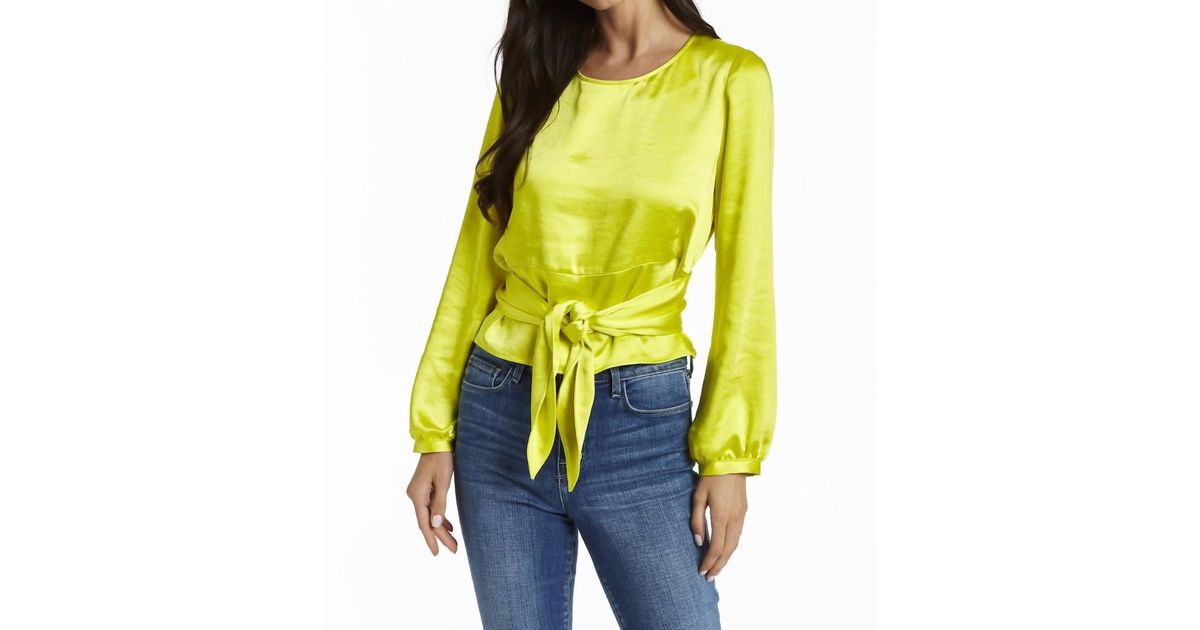 Drew Claire Satin Top in Black | Lyst