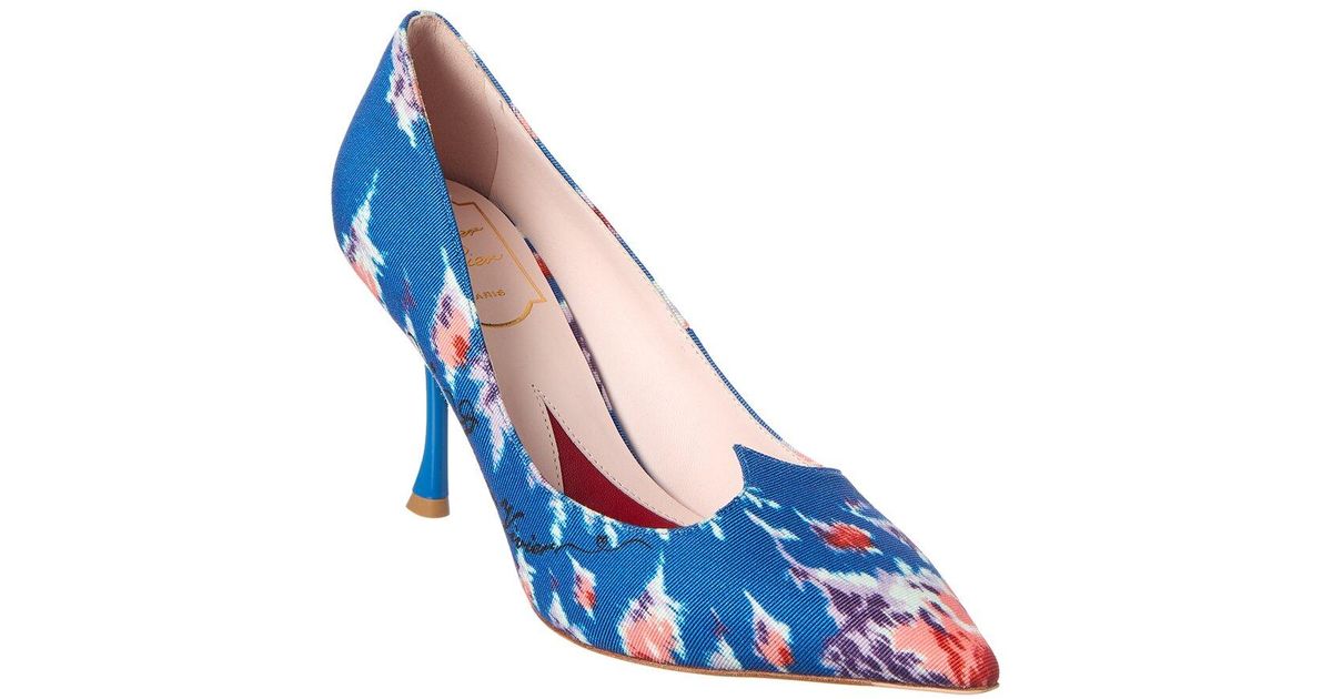 Roger Vivier I Love Vivier Grosgrain Pump in Blue | Lyst