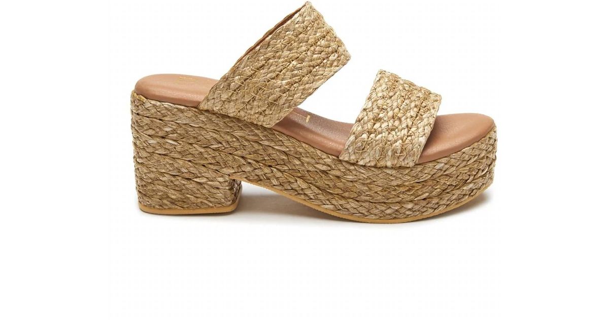 Matisse Ocean Ave Platform Slide Sandal in Metallic | Lyst