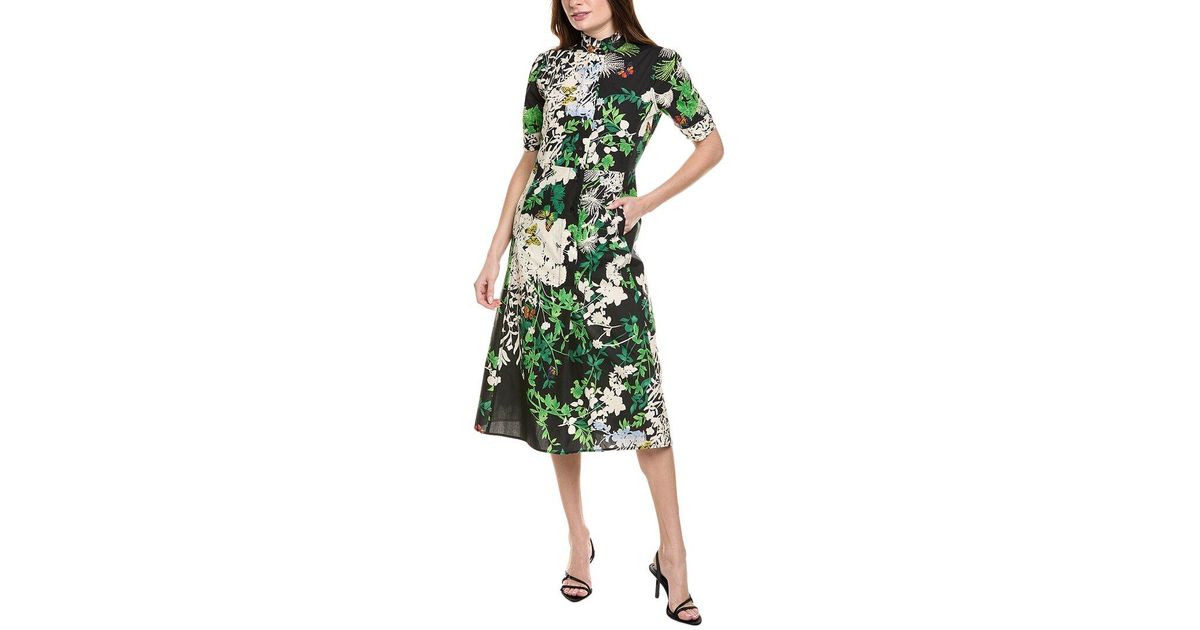 FLORA BEA NYC Haydee Midi Dress in Green | Lyst