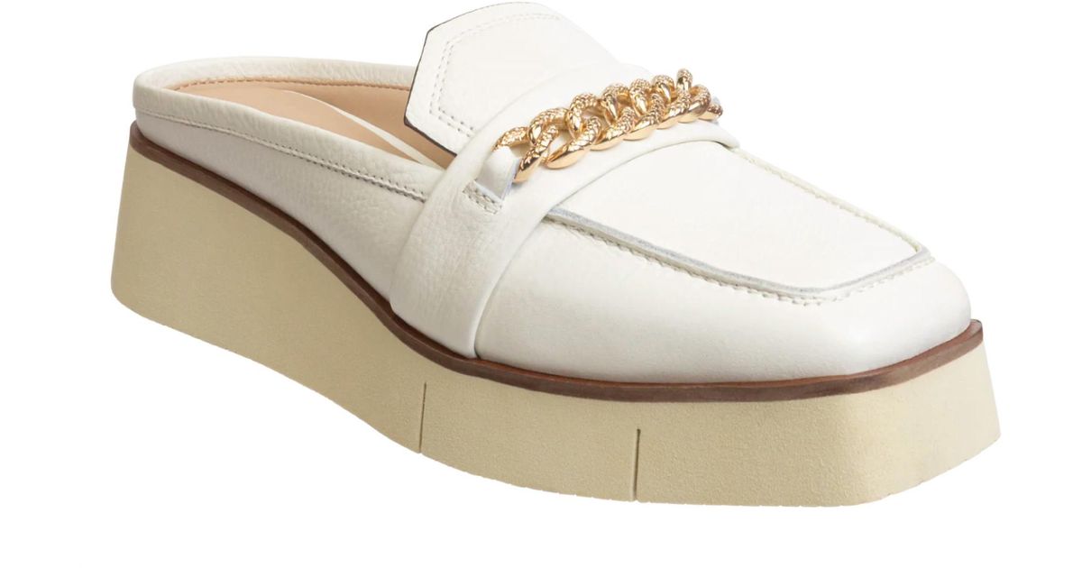 Naked Feet Elect Platform Mule in White | Lyst