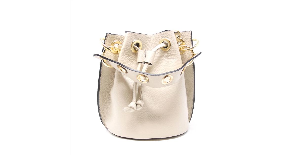 German Fuentes Leather Bucket Bag in Natural | Lyst