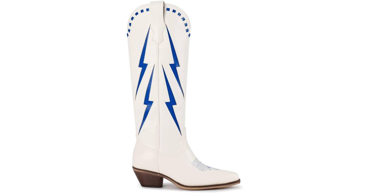 Marfa Boots The Lex Faux Leather Boot in White | Lyst