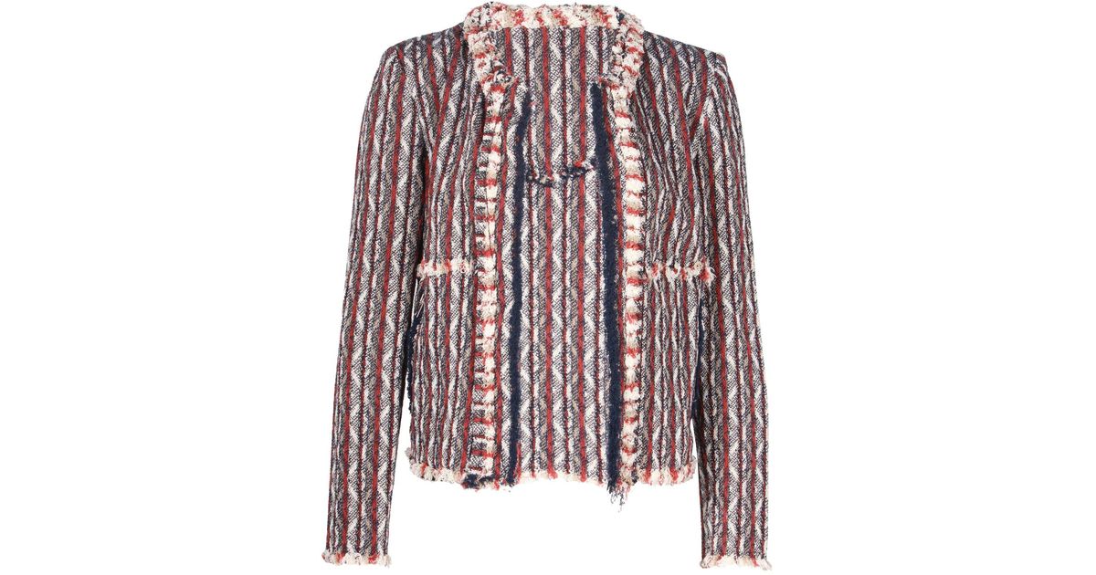 IRO Inland Tweed Jacket in Red | Lyst