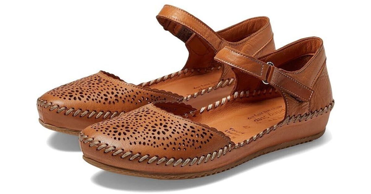 Spring Step Wallania Flats Camel Leather Mary Jane Shoes Khd613 in ...