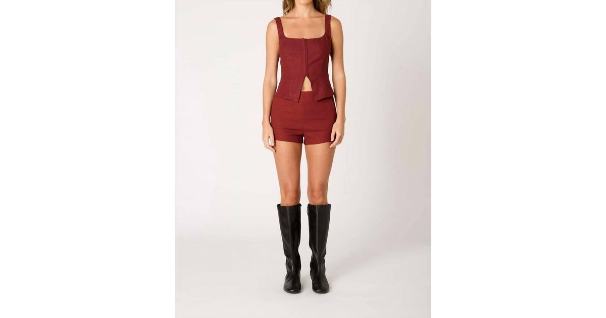 Nia Andre Shorts in Red | Lyst