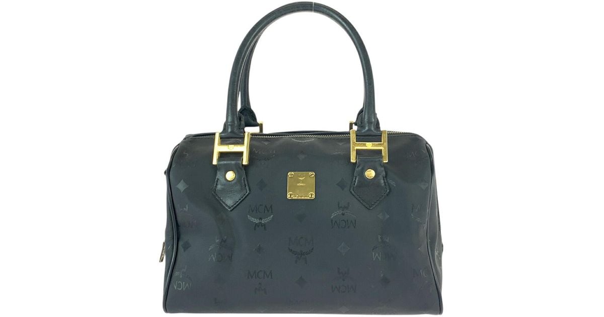 MCM Nylon/Leather Handbag in Blue | Lyst