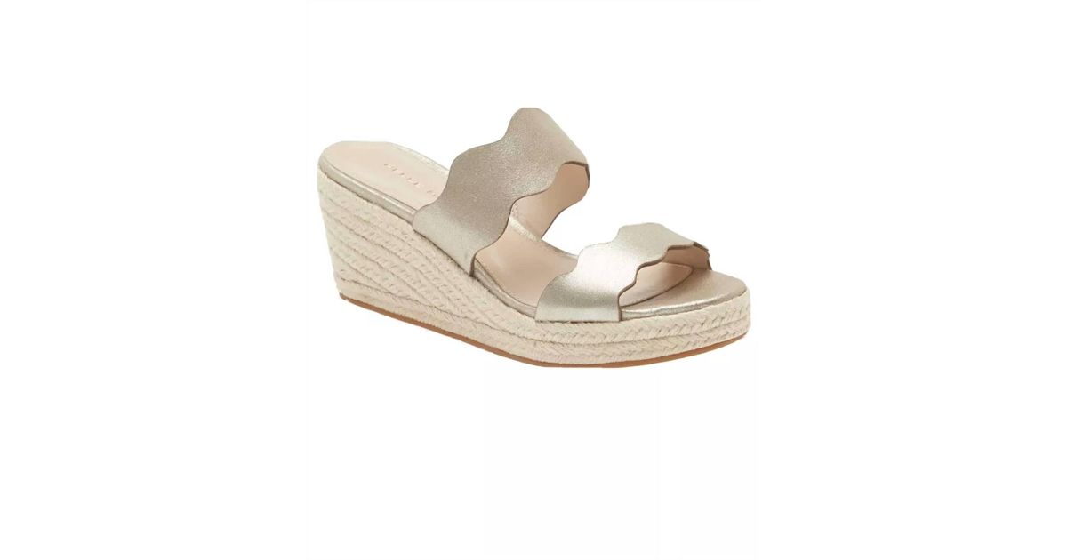 Pelle Moda Krew Wedge Sandals in White | Lyst