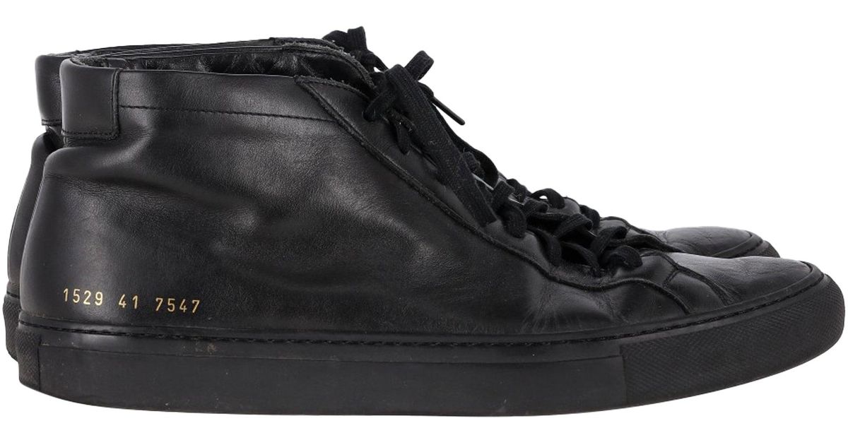 Common Projects Original Achilles High Sneakers in Black for Men | Lyst