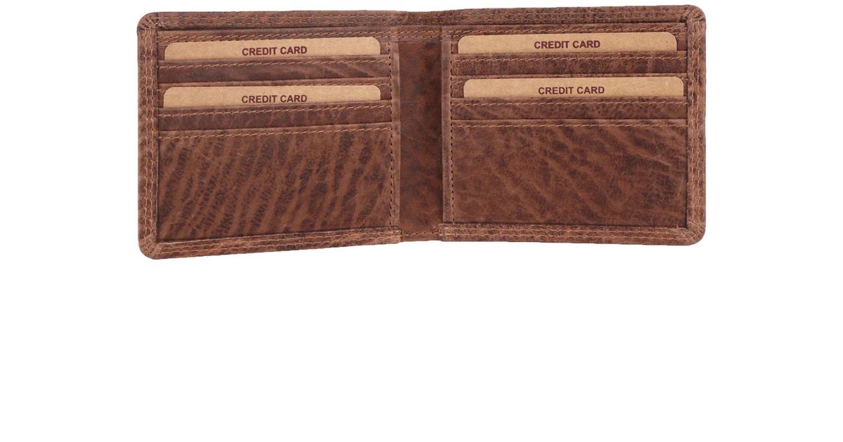 American Darling Leather Bi-Fold Wallet in Brown | Lyst