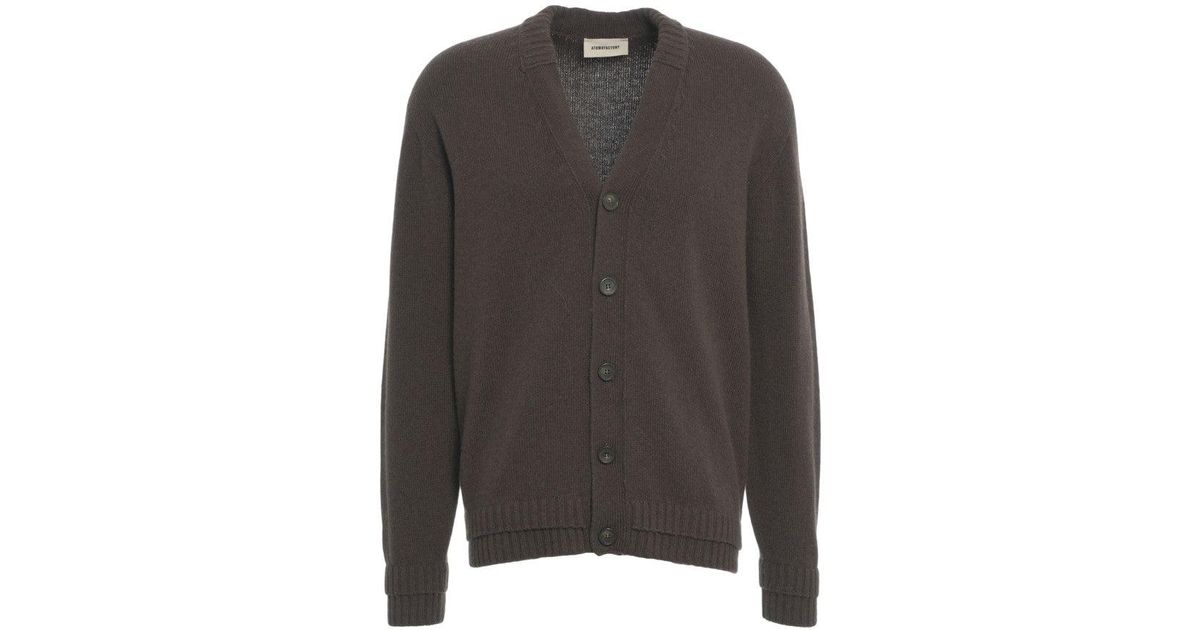 Atomo Factory Cardigan in Gray for Men | Lyst