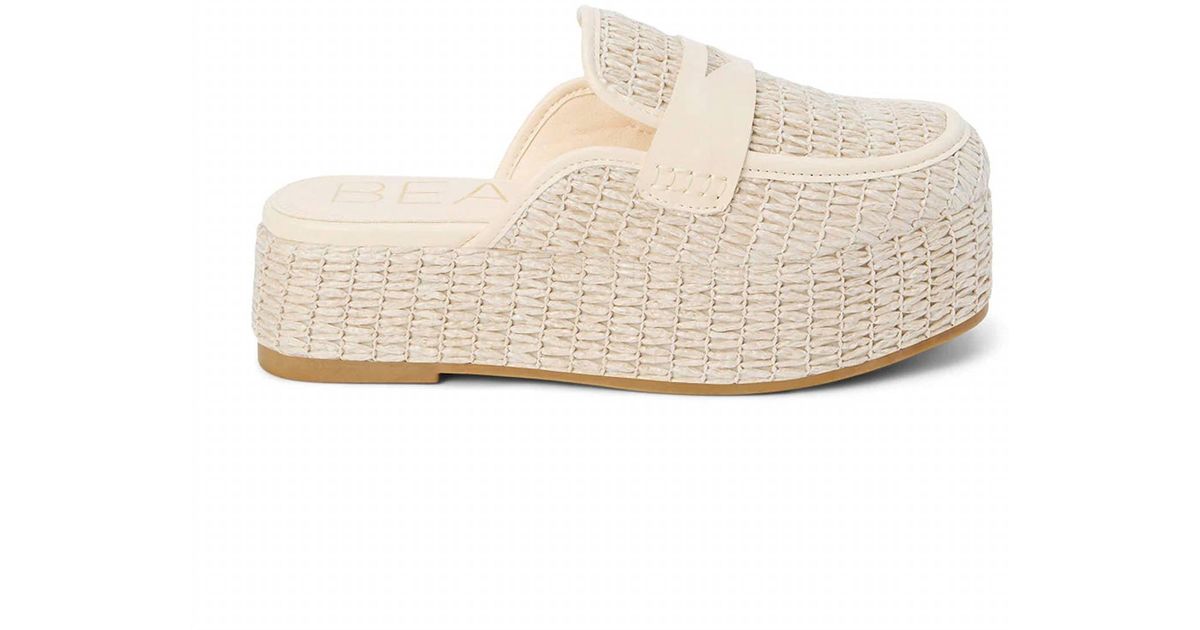 Matisse Wren Platform Slide in Natural | Lyst