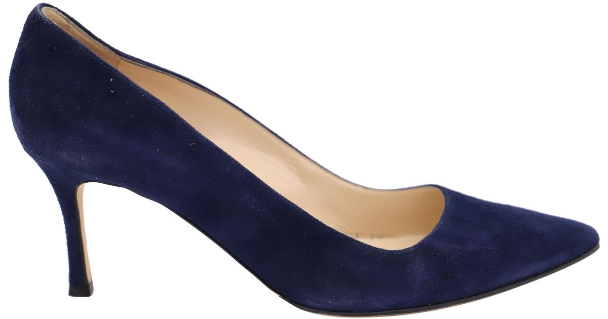 Manolo Blahnik Bb Plain Pumps in Blue | Lyst