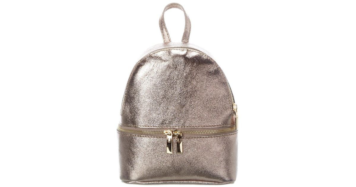 Italian Leather Backpack in Natural | Lyst