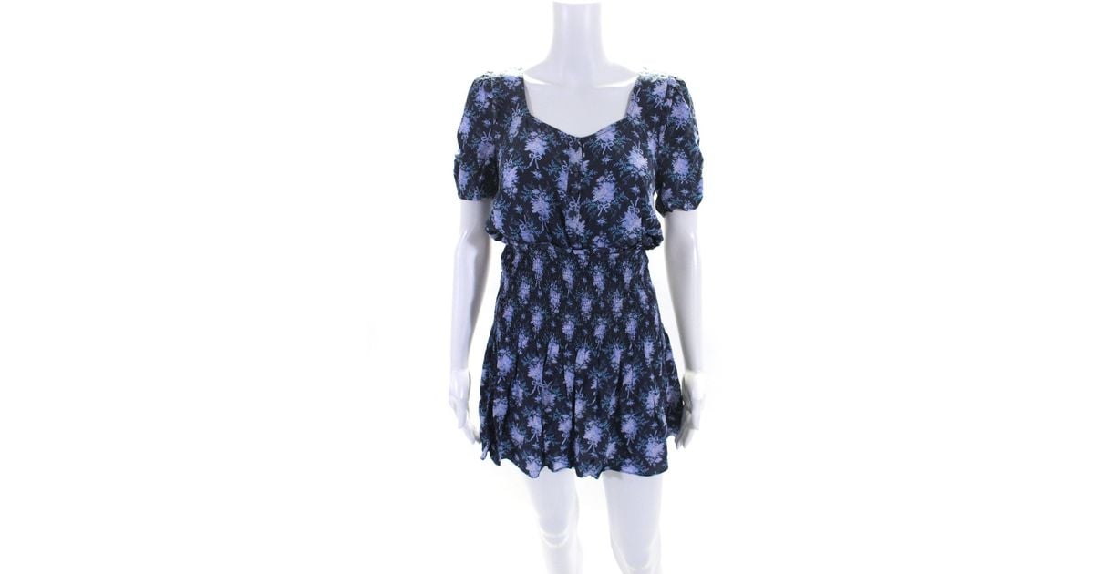 LoveShackFancy Love Shack Fancy Floral Print Smocked Mini Brickell ...