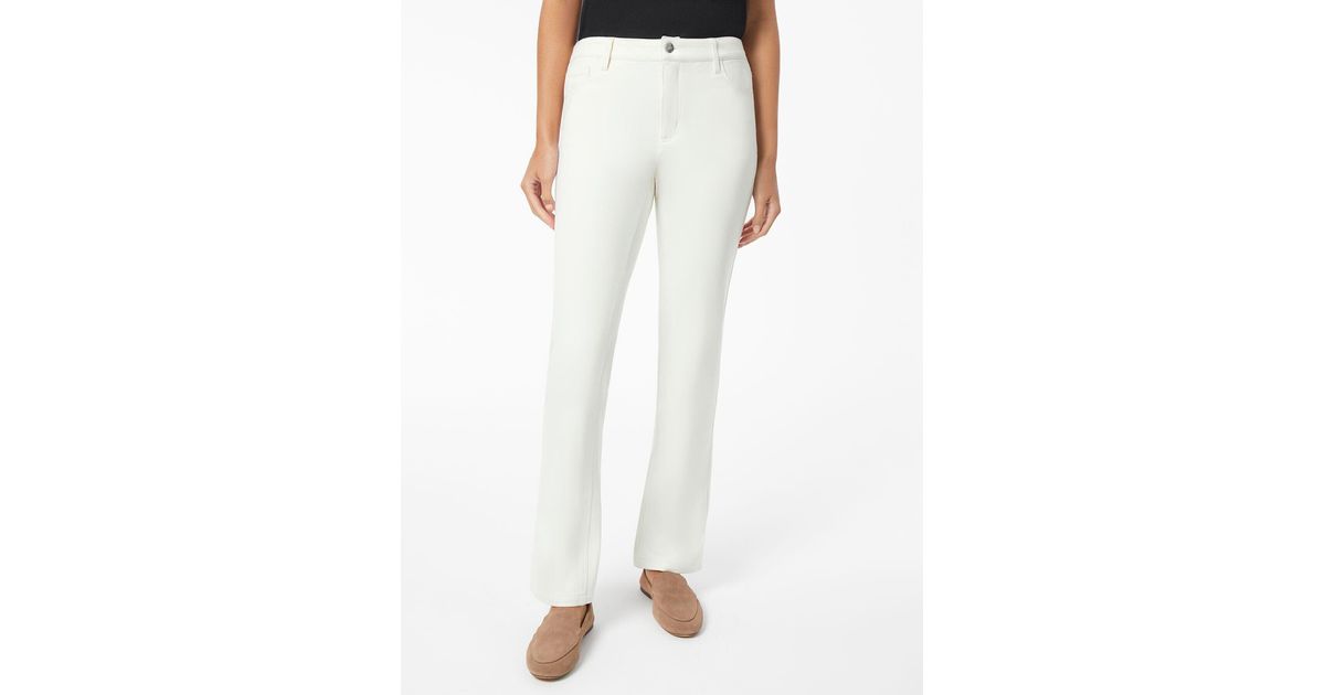 Jones New York Lexington Straight Leg Compression Pant In White Lyst