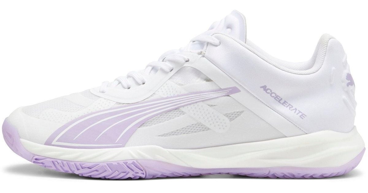 PUMA Accelerate Nitro Sqd Indoor Shoes in White | Lyst