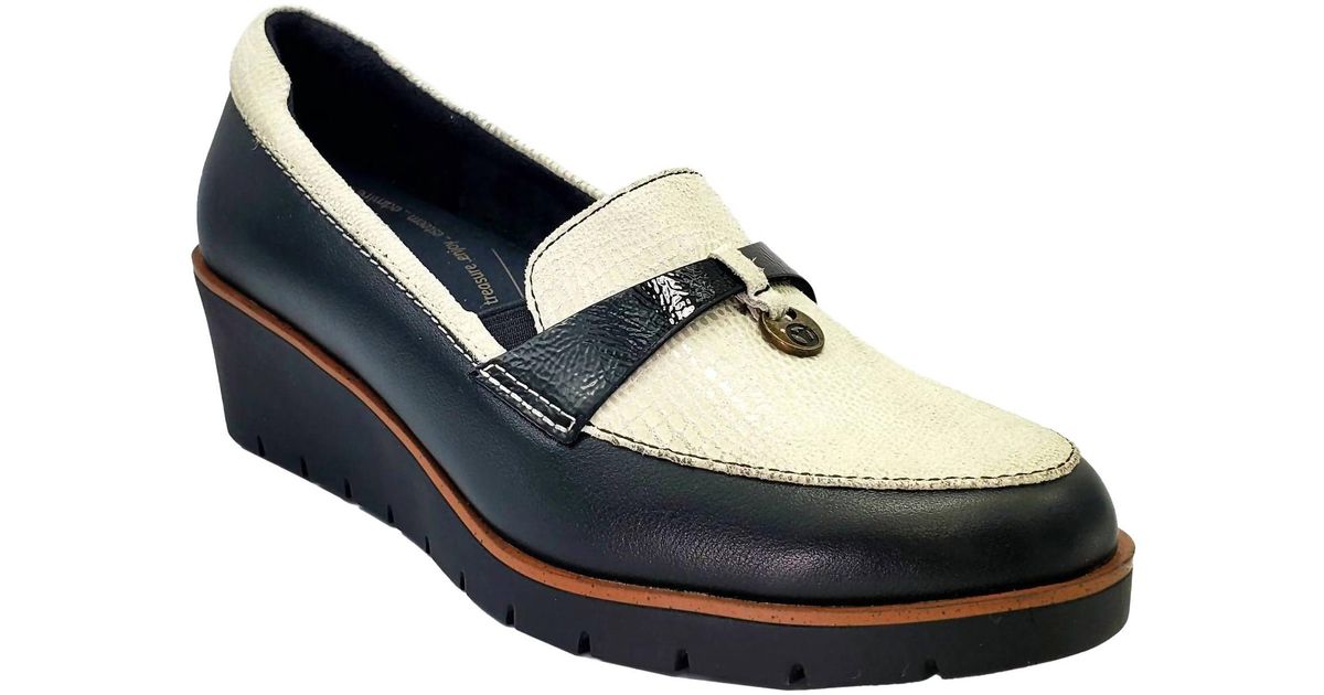 Revere Pamplona Wedge Loafer in Blue | Lyst