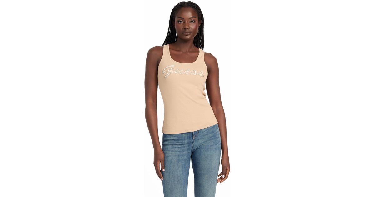 Guess Annie Tank in Blue | Lyst