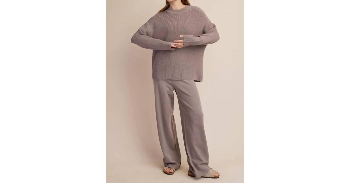 Rae Mode Soft And Cozy Basic Sweater Set in Natural | Lyst