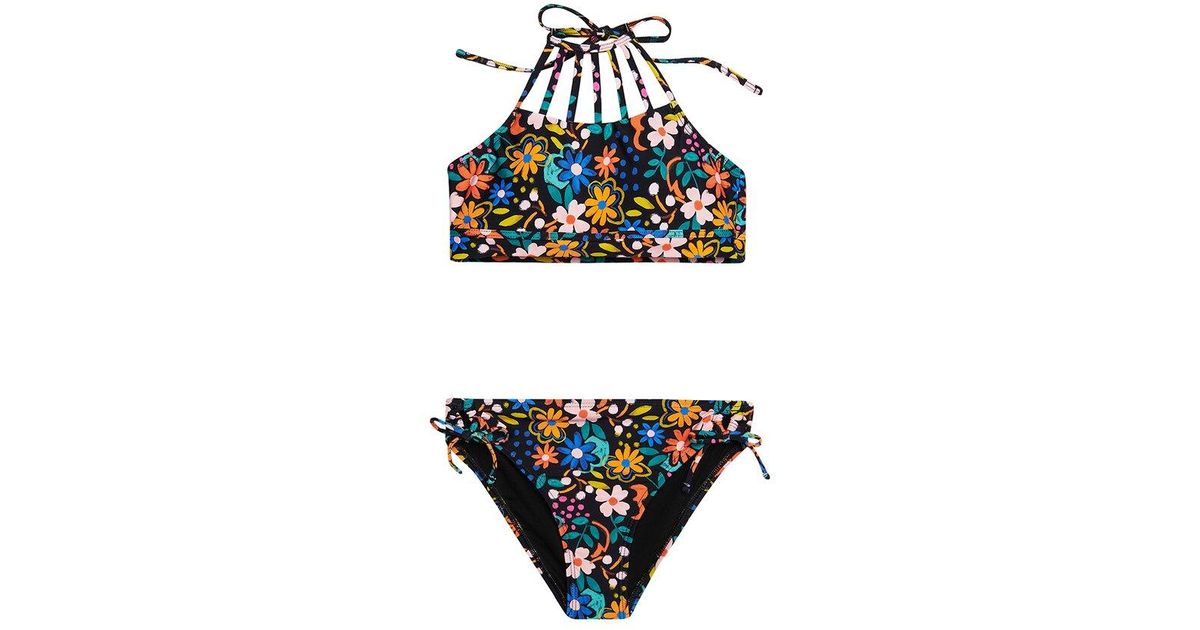 Hobie Wild Flower Strappy High-Neck 2Pc Swim Set in White | Lyst