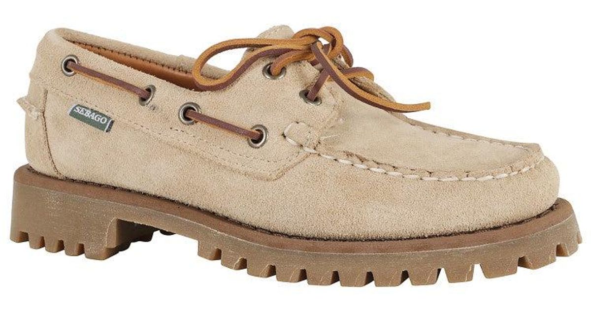 Sebago Ranger Suede Moccasin With Rugged Sole in Brown | Lyst