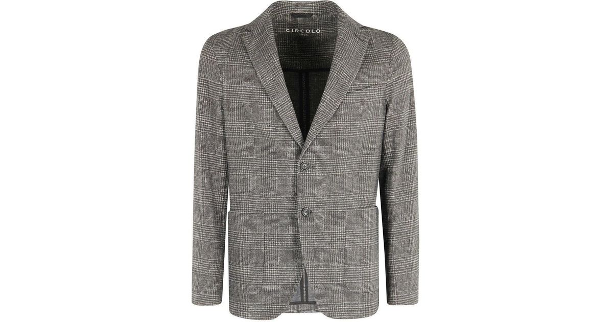 Circolo 1901 Double-Breasted Tailored Jacket With Classic Check Pattern ...