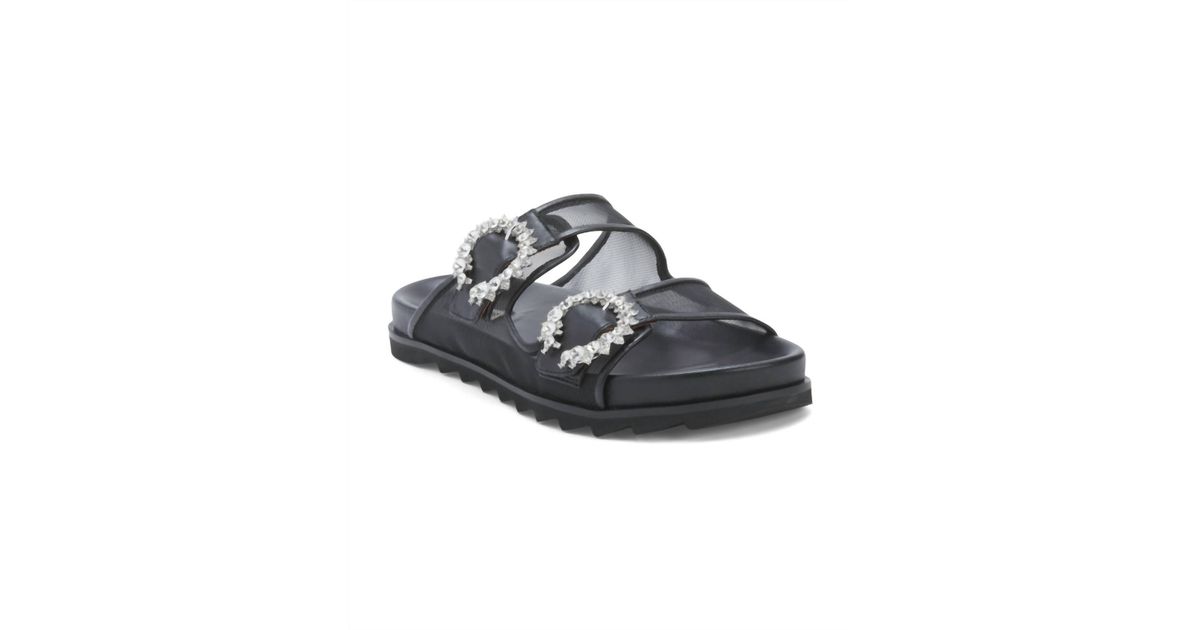 Bibi Lou Dual Band Embellished Sandals in Black | Lyst